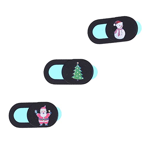 FARUTA 3 PCS Laptop Web Camera Cover Holiday Pattern Tablet Webcam Cover Slider