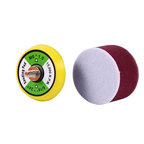 Polishing Pad Set, 16pcs 2" Polishing Sponge Flat Polishing Buff Pad Set for Sander Car Polisher Thread-M6X1 Car Polishing Professional Set