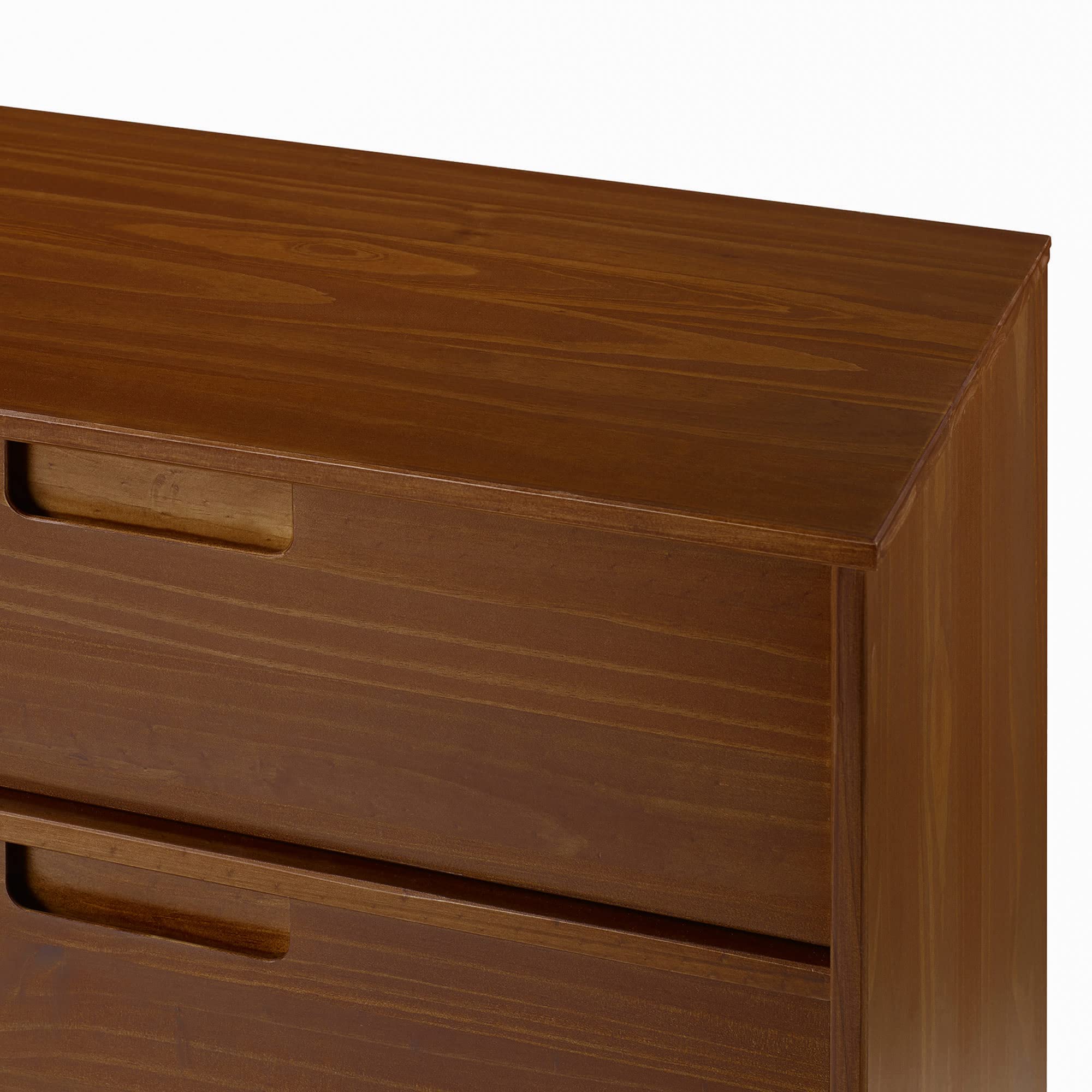 Delacora BDR6DSLDRCA WE-BDR6DSLDR Austin 52" Wide 6 Drawer Wood Mid-Century Modern Dresser with Cutout Handles