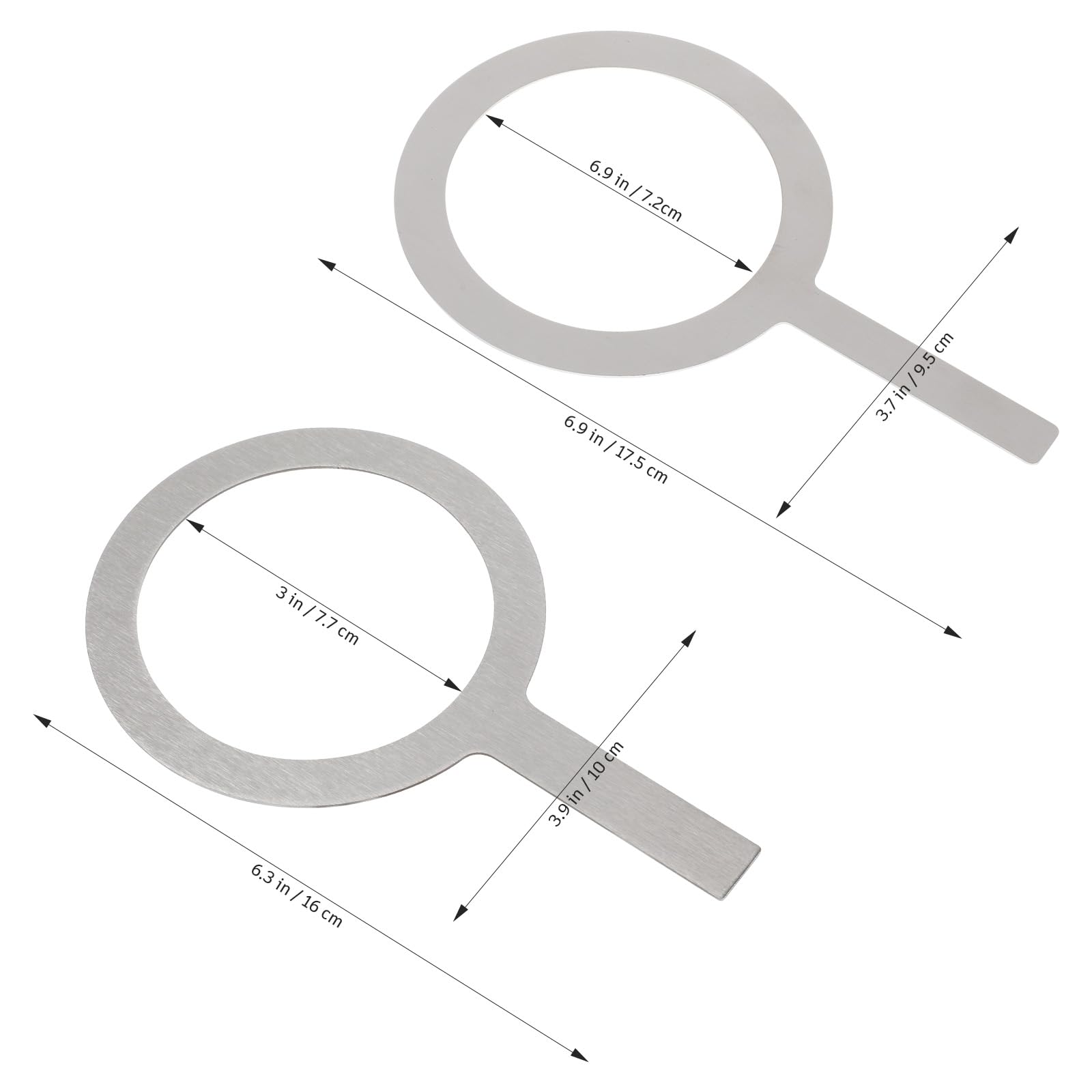 Creme Brulee Ring Stainless Steel: 2Pcs Creme Brulee Metal Ring Brulee Ring Milk Cup Rim Protector Baking Rings Brulee for Tea Dessert Shop Brulee Making