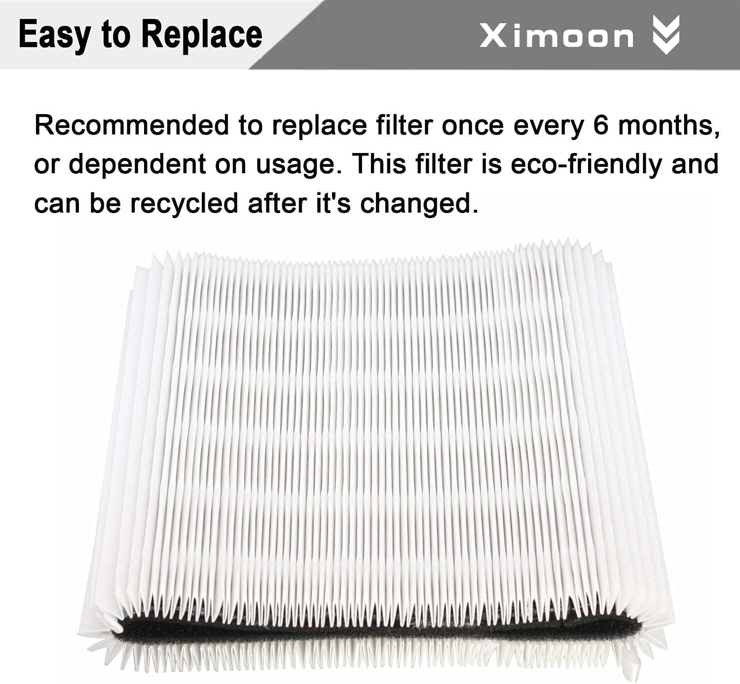 Ximoon 2 Pack 411 Replacement Filter for Blueair Blue Pure 411 Air Purifier, Fits Blue Pure 411, 411+, 411 Auto & MINI Air Purifiers