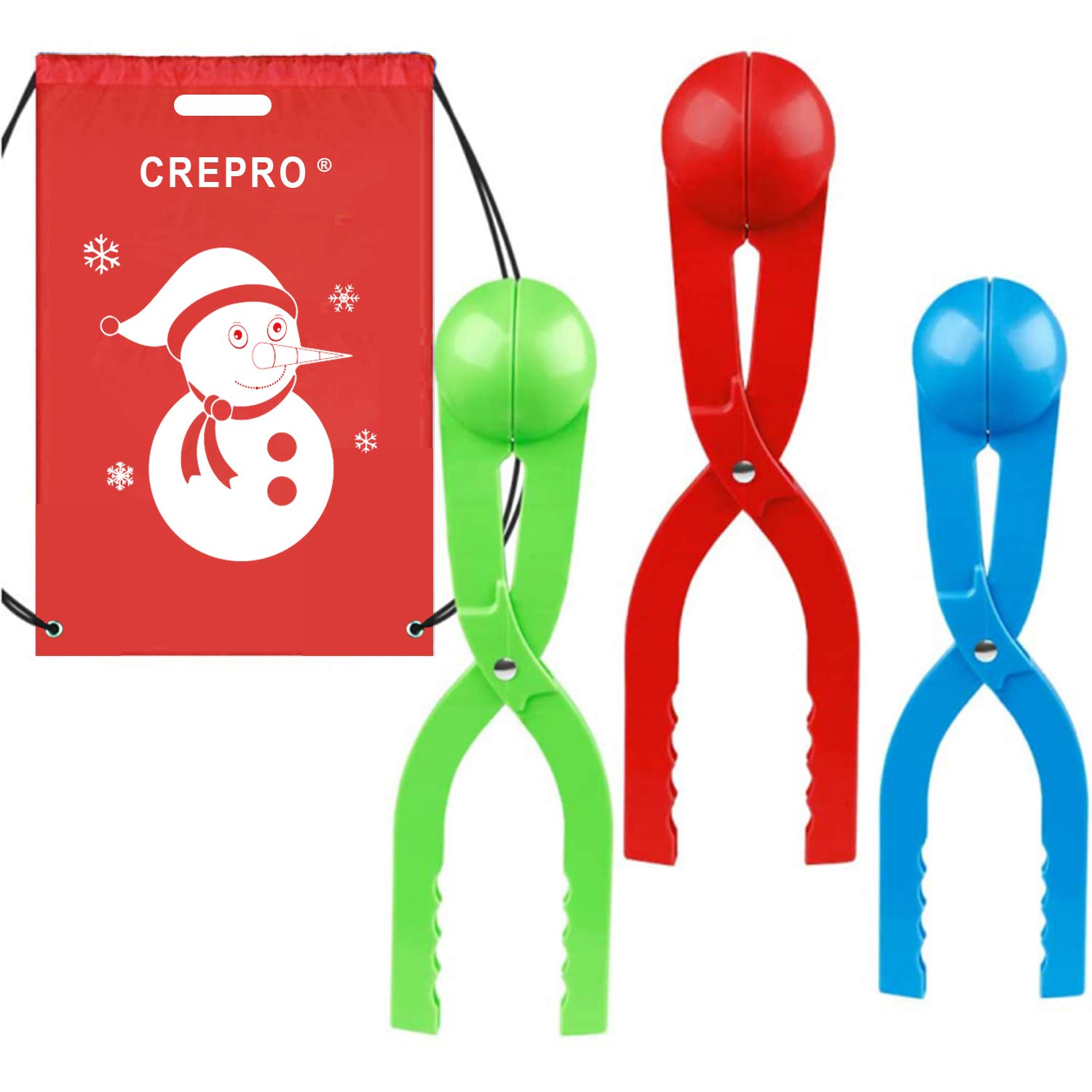 CREPRO 3-Pack Snowball Makers Snow Toys for Kids Outdoor Winter Perfect Snowballs Maker Shape