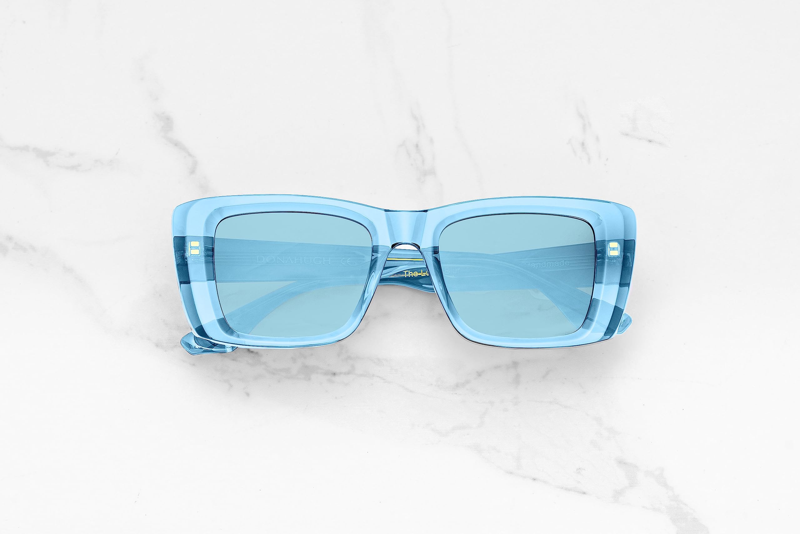 Donahugh The Lucid Blur Thick Square Frame Sunglasses for Women Men Chunky Rectangle Acetate Sunglasses (Green), 51mm