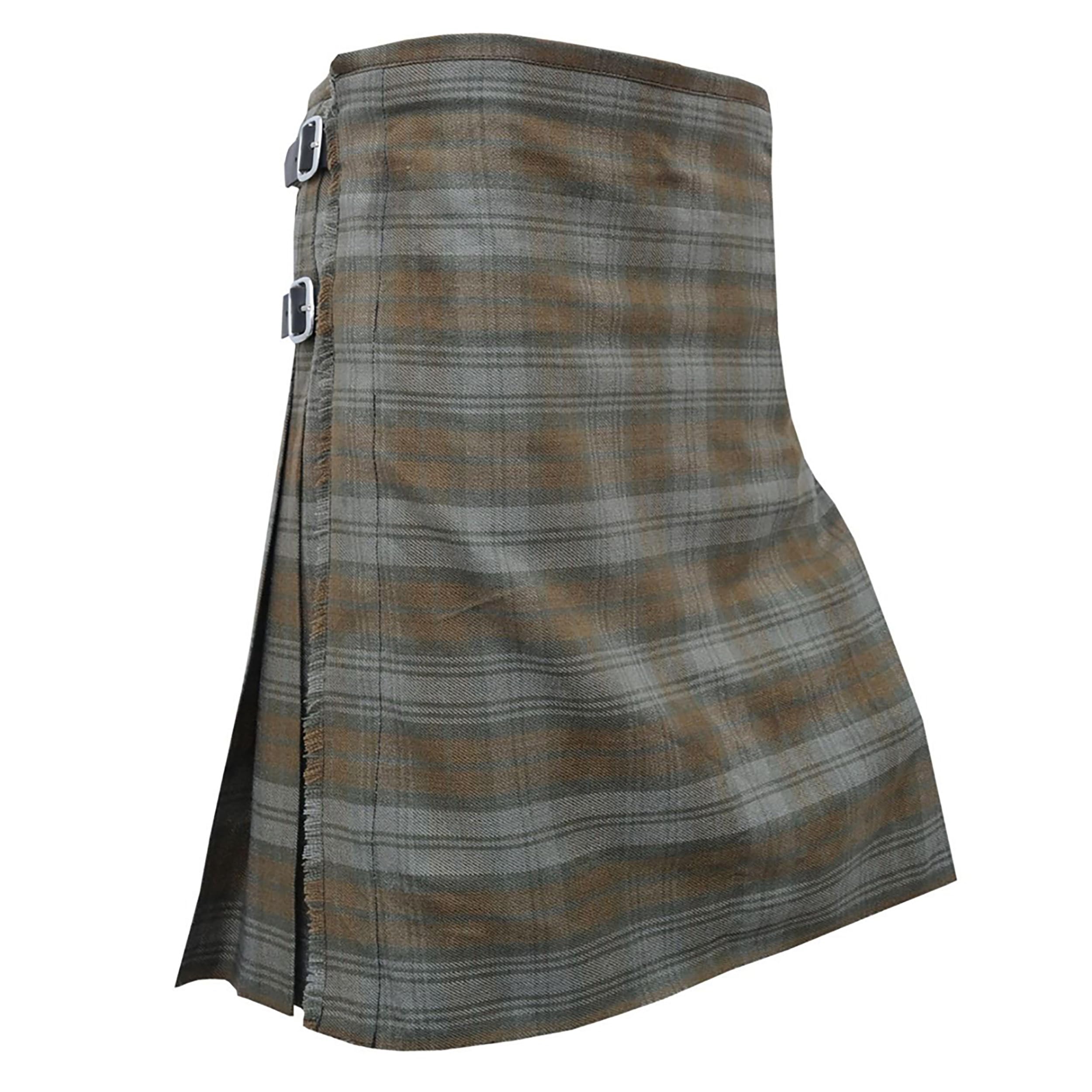 Kilt Emporium Men's Kilt Weathered Black Watch Tartan 5 Yards 16oz Acrylic Wool (Weathered Black Watch, 38)