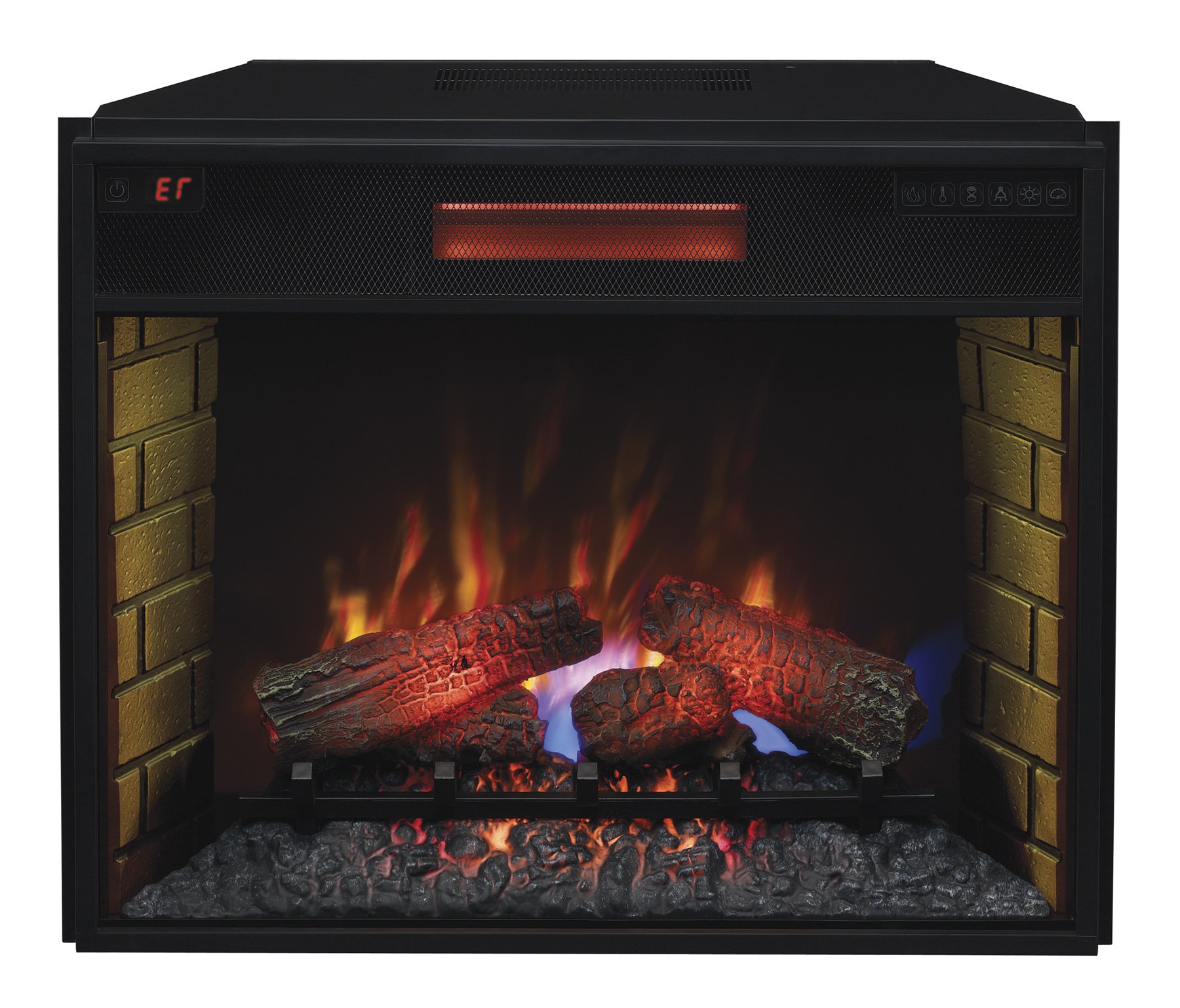 ClassicFlame 28II300GRA 28" Infrared Quartz Fireplace Insert with Safer Plug