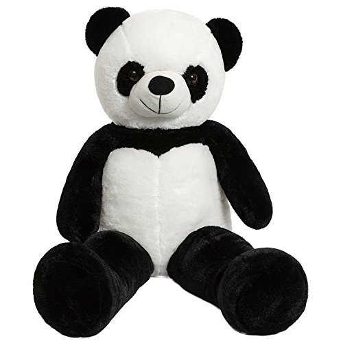 Simccppley Stuffed Animal Classic White and Black Soft Plush Bear Toy 32 Inch