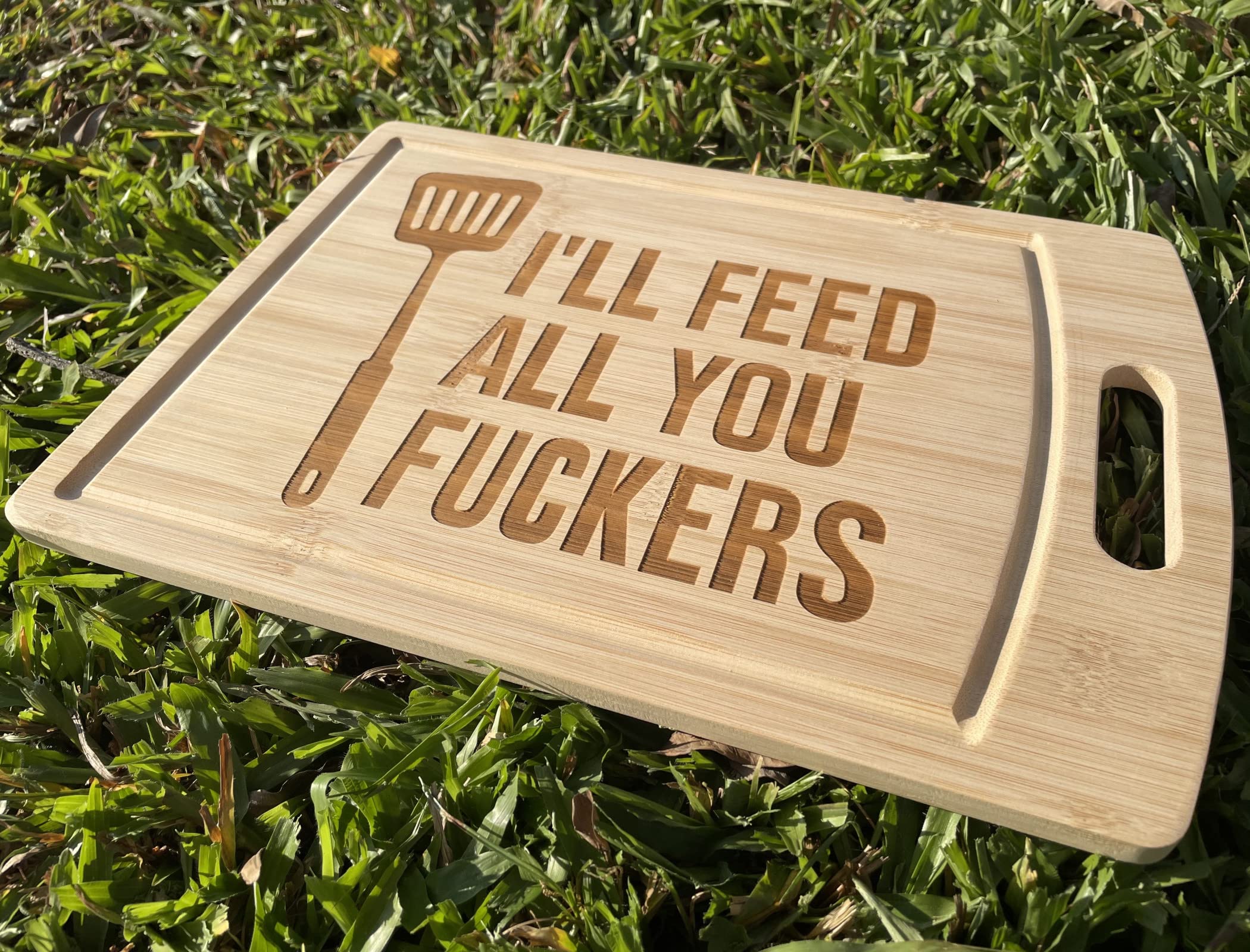 Funny, Cutting Boards, Charcuterie Board, Chopping Board, Personalized Cutting Boards, Laser Engraved, Bamboo Board, New Pattern (B-13" x 9")