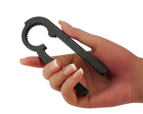 Compact Twist Beverage Bottle Opener and Tightener - Bottle Cap Gripper - Easily fits in the Pocket or Bag (Black)