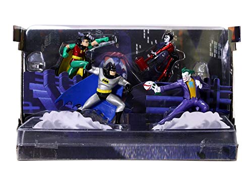 Jada Toys DC Comics Batman The Animated Series Diorama Scene 2.75" 4-Pack Die-cast Collectible Figurines, Toys for Kids and Adults