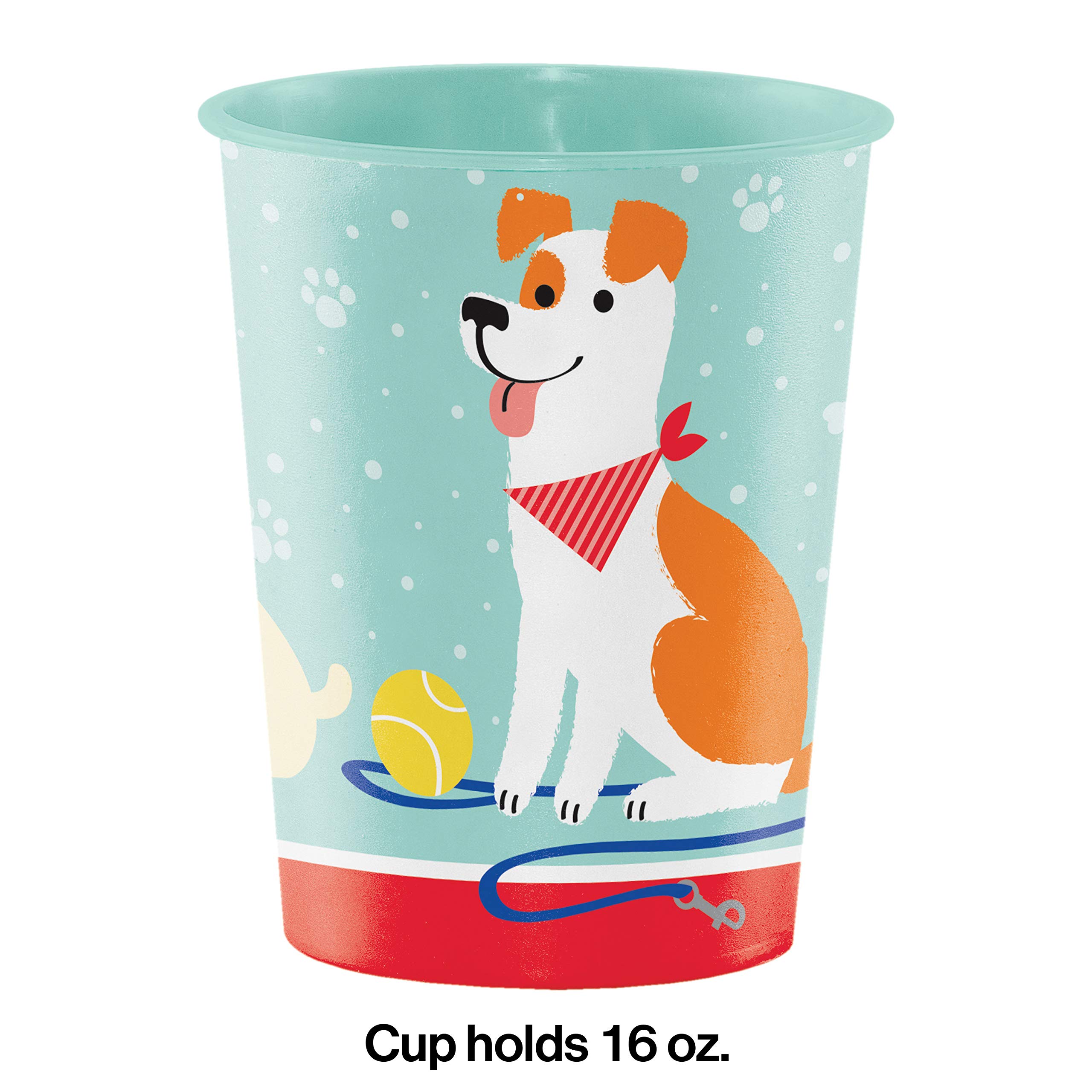 Creative Converting Dog Party 16 oz Favor Cup, 1 Count (Pack of 1), Multi-color