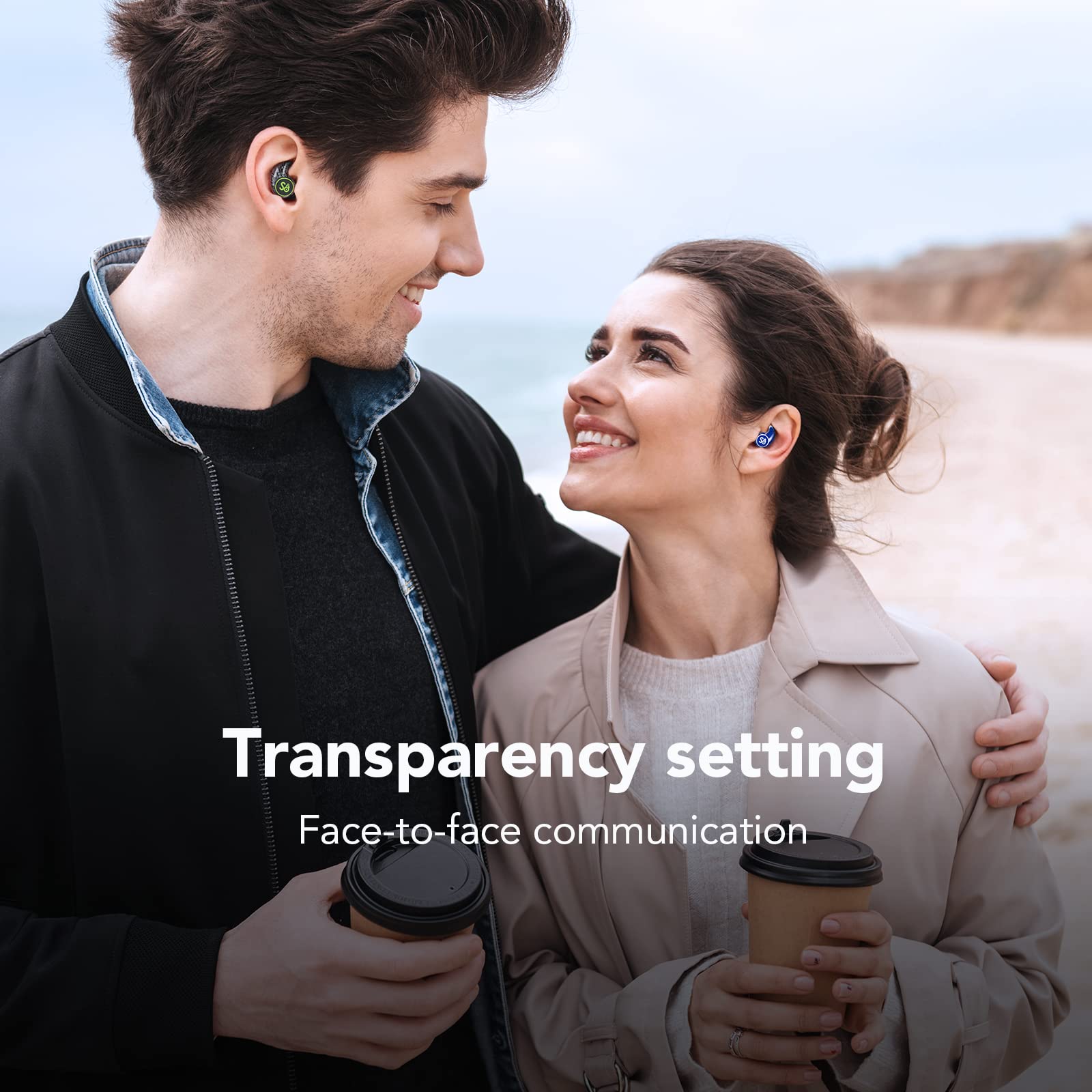 S&O by MIFO S True Wireless Earbuds Active Noise Canceling, Bluetooth 5.2, 6Mics ENC Noise Cancelling Headphones, IPX7 Waterproof, Deep Bass Wireless Sport Earbuds