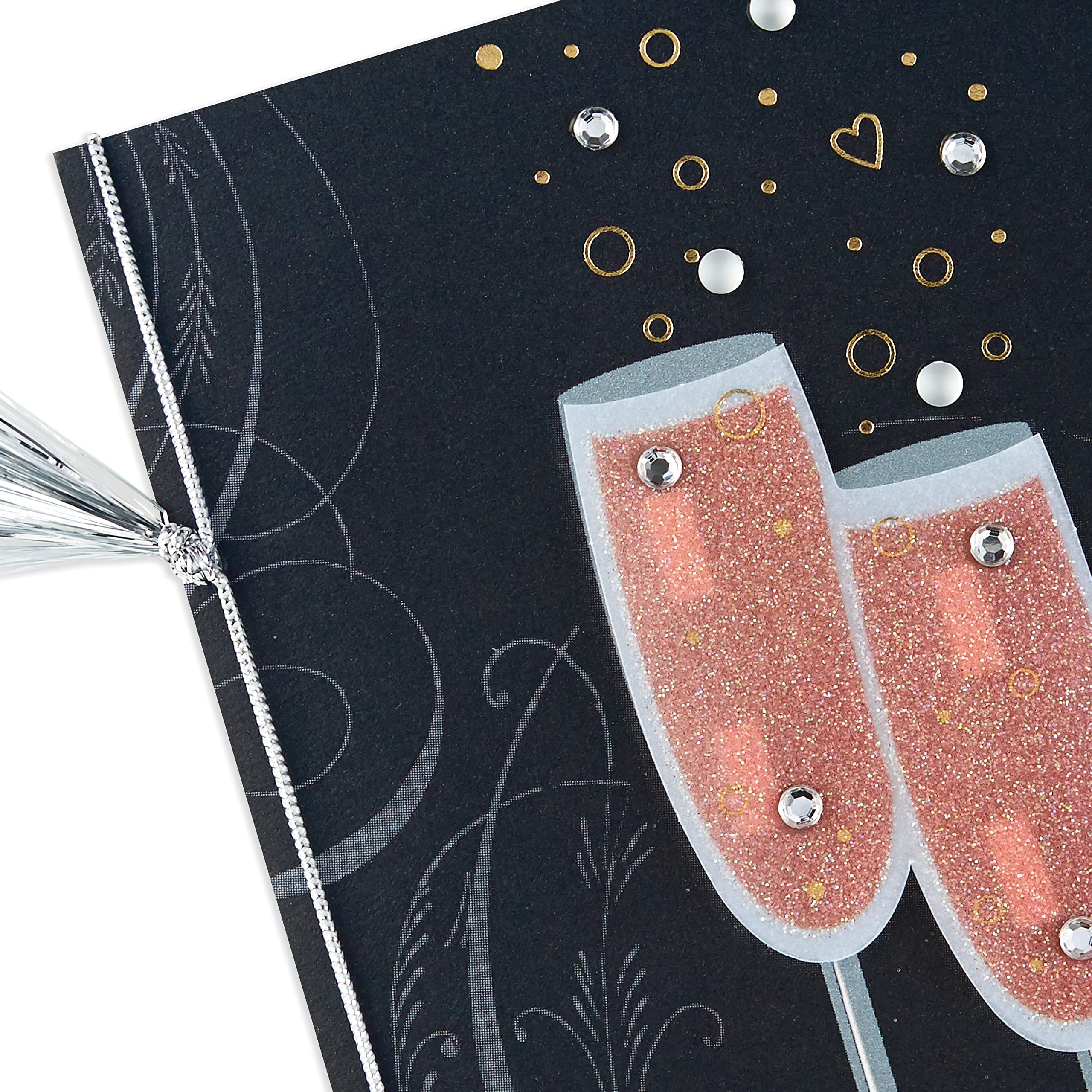 Hallmark Wedding Card, Bridal Shower Card, Engagement Card (Champagne Flutes)
