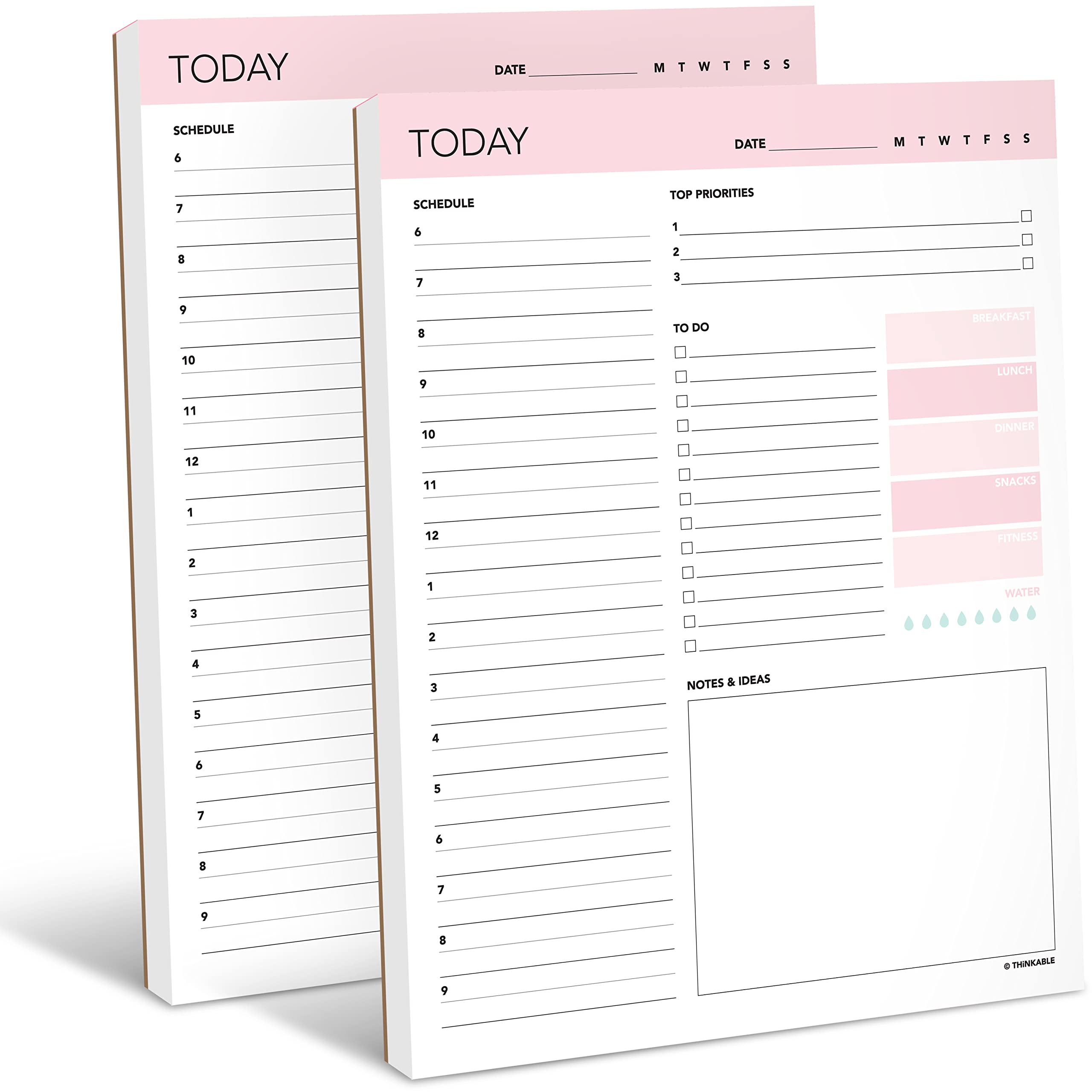 Daily Planner Notepad 8.5x11, To Do List Notepad, Undated Work Planner Notebook, To-Do Checklist Notepad, Daily To Do List Planner Notepads, Organizer Planner