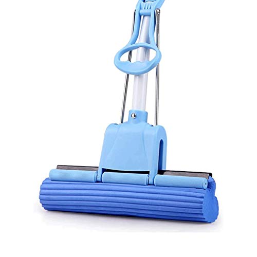 DINGZZ Kitchen Home PVA Sponge Mop, Super Absorbent Quadruple Roller PVA Foam Sponge Mop All Purpose Floor Cleaner