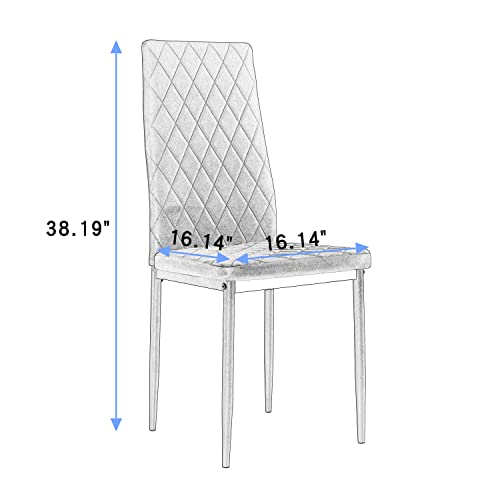 IANIYA Dinning Chair for Dinning Room Kitchen Metal Chairs Modern Leather Dining Chairs Set of 6 (Black)