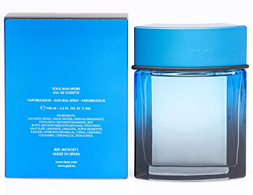 Tous Man Sport Men Eau-de-toilette Spray by Tous, 3.4 Ounce