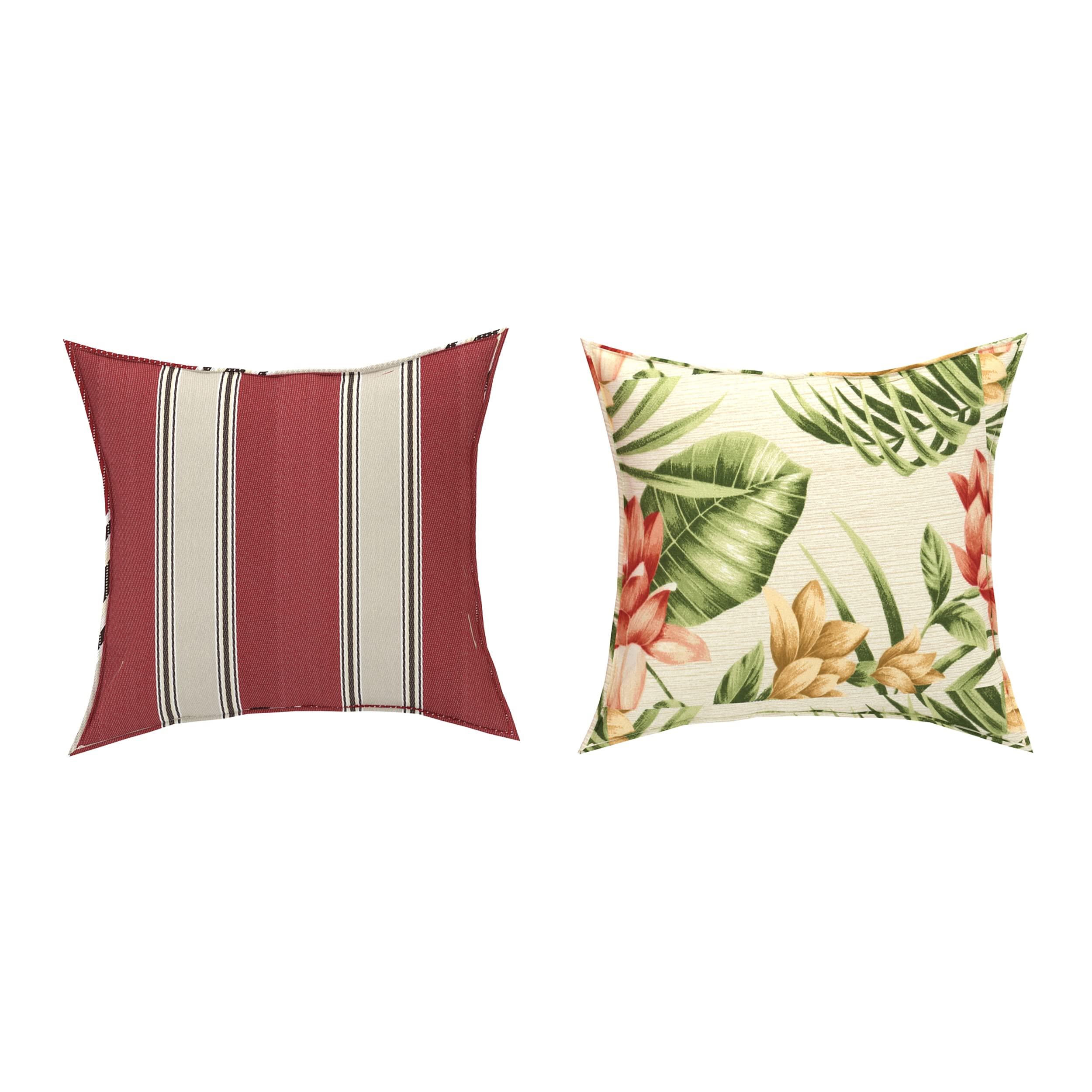 Creative Living Patio 24x24 Replacement Cushions with Decorative Pillows, 1 Count (Pack of 1), Red Mix