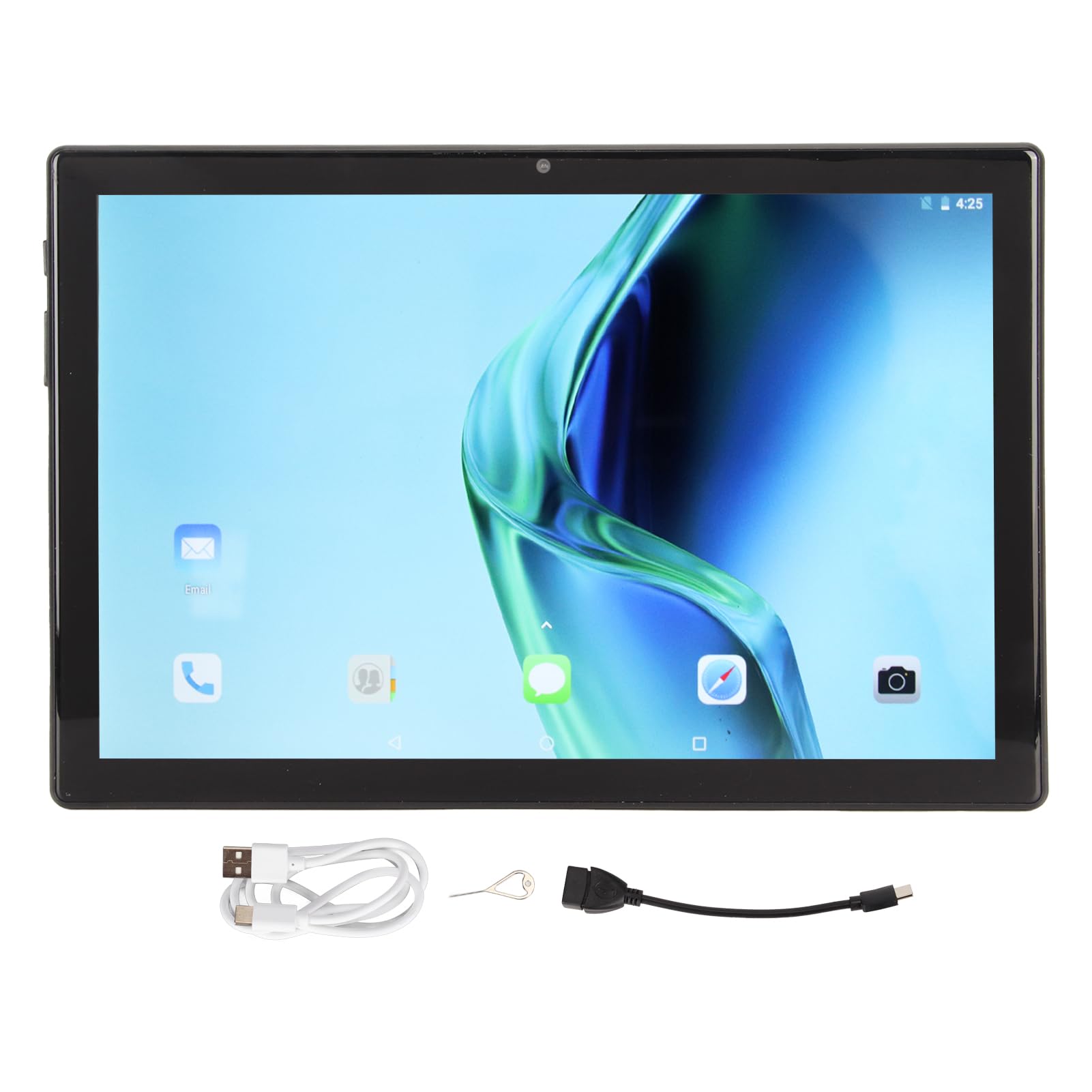 DAUERHAFT WiFi Tablet, 5G WiFi Octa Core 10.1 Inch Dual SIM Dual Standby Smart Tablet 8GB RAM 128GB ROM for Studying for Game (Orange)