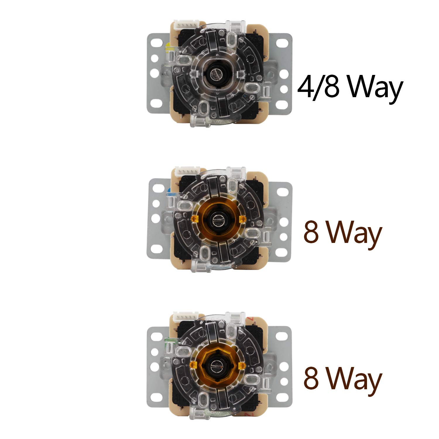 SJJX DIY Arcade Game Button and Joystick Controller Kit for Rapsberry Pi and Windows,5 Pin Joystick and 10 Push Buttons 822a08 mix white