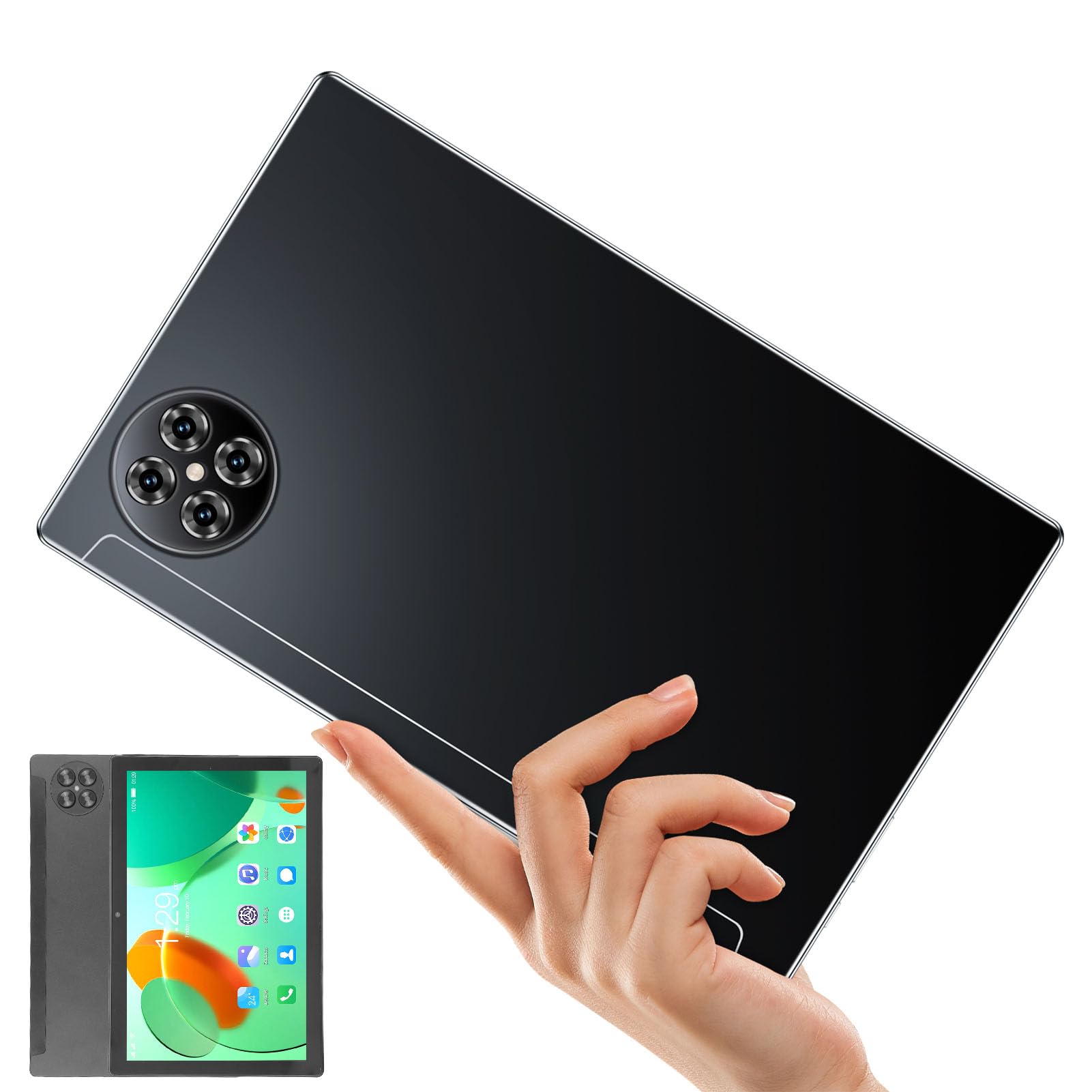 DAUZ 10.1 Inch Tablet, 5.0 8GB 256GB 2 in 1 Portable Tablet 5G WiFi 100β240V for Travel for Android 12.0 (US Plug)