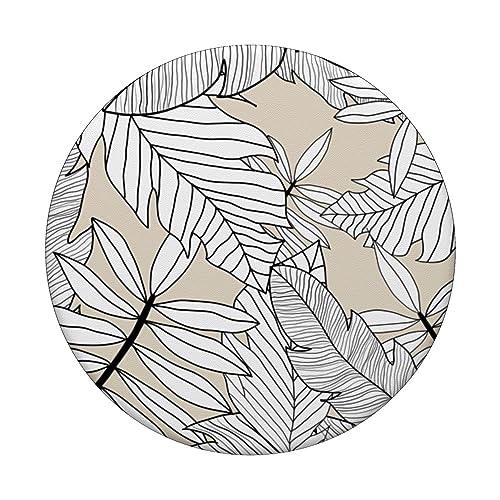 Tan / Sand / Beige Jungle Leaf Botanical Tropical Plant PopSockets Standard PopGrip