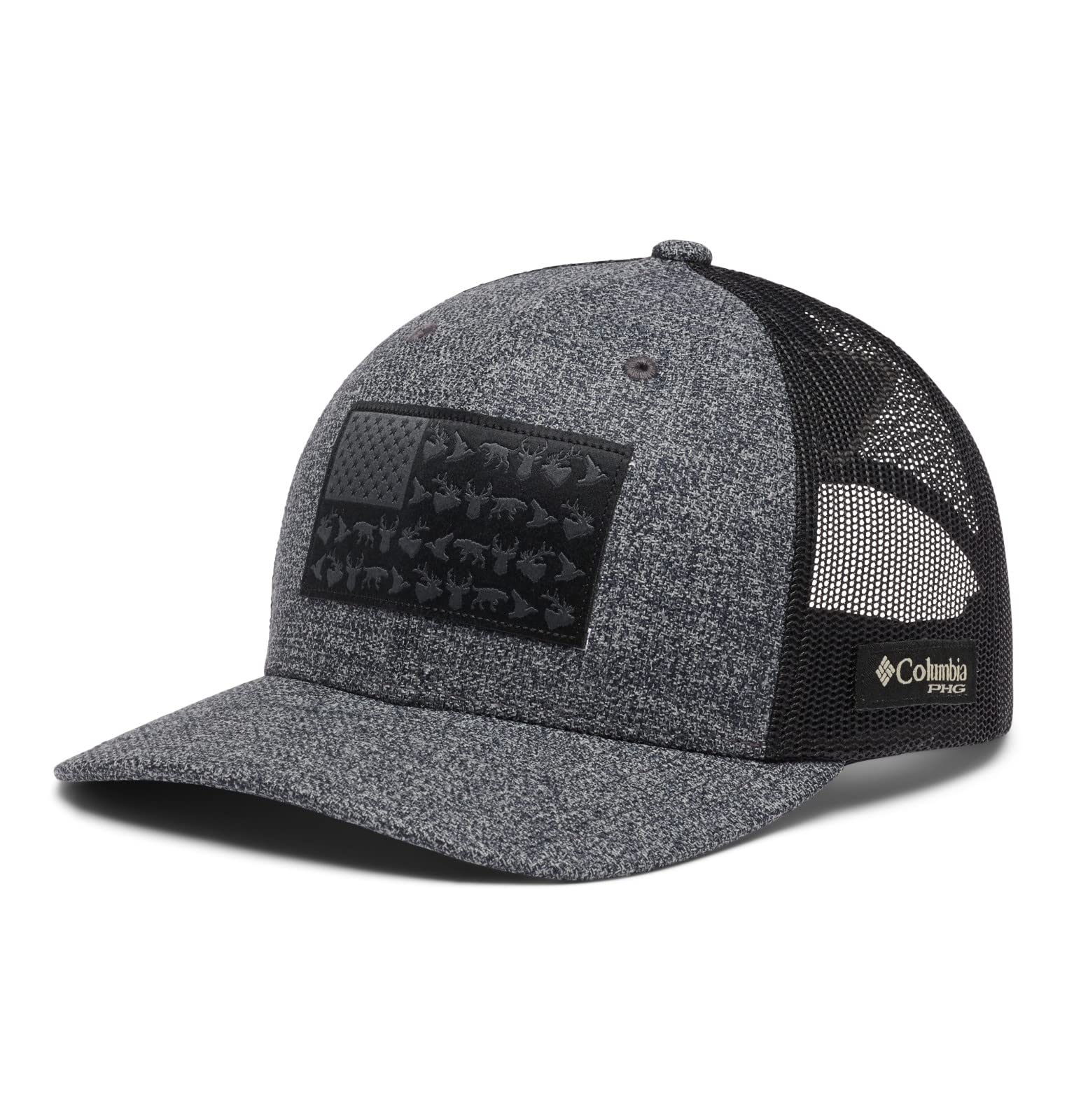 Columbia Unisex PHG Game Flag Mesh Snap Back - High, Black/Blaze, One Size