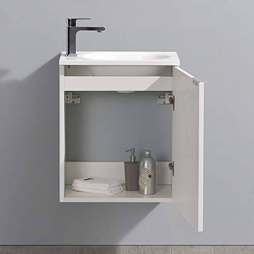 Fresca Valencia 20" Dark Slate Gray Wall Hung Modern Bathroom Vanity