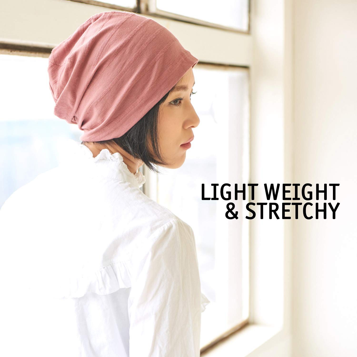 CHARM Womens Light Weight Summer Beanie - Mens Slouchy Beanie Hat Stretchy Slouch Knit Cap 100% Cotton Chemo Hat Black