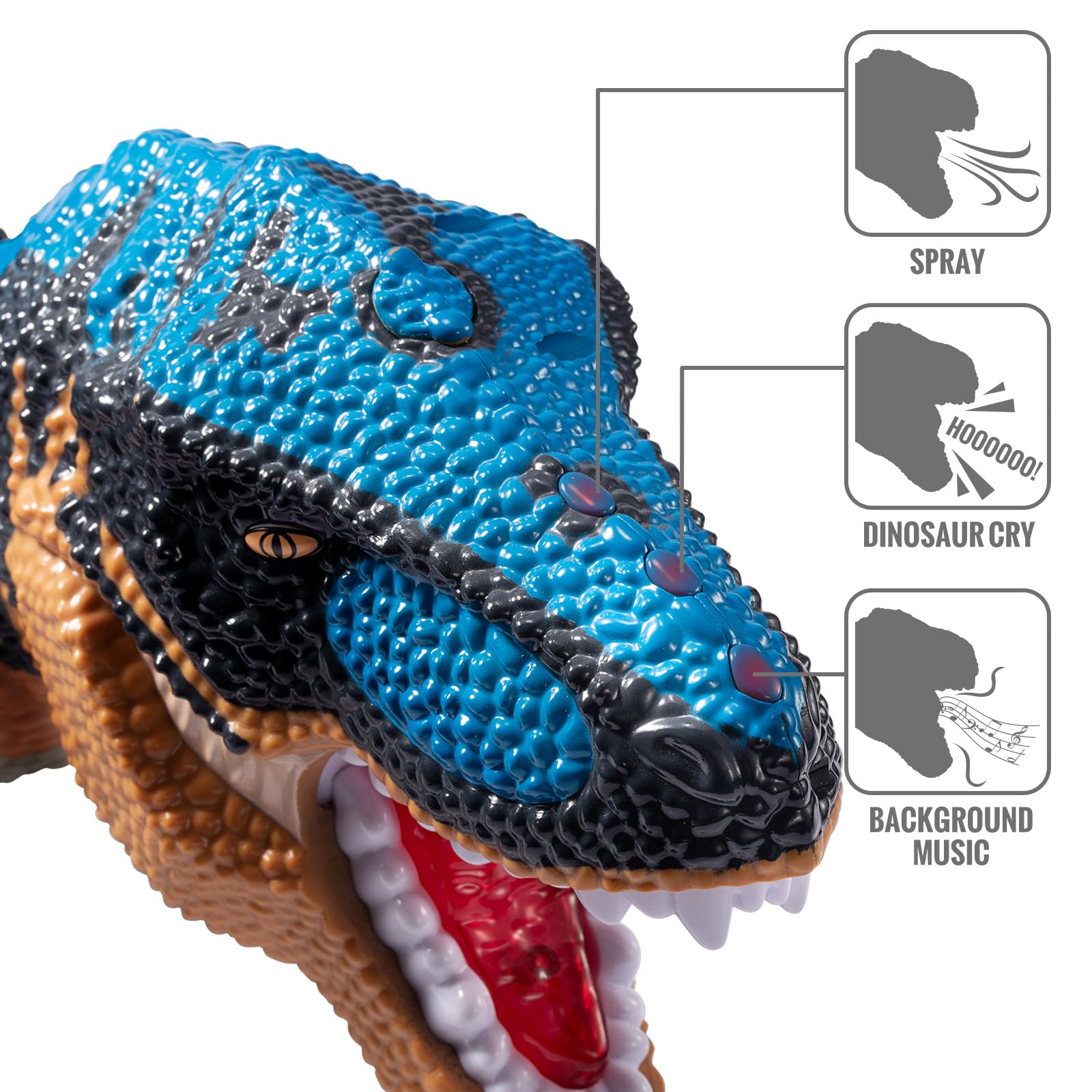 Remote Control Dinosaur T-rex Toys for Kids 3-5 Years, Rechargeable Electric Walking Robot Dinosaur with LED Lights & Sounds, Simulation T-rex RC Dinosaur Toy Gift for Boys Girls