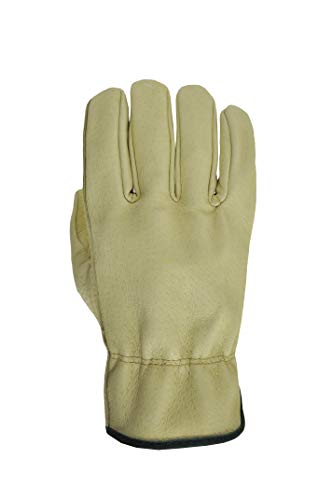 G & F Products unisex adult Unlined work gloves, Yellow, Large Pack of 3 US