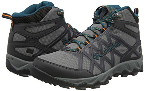 Columbia Women's High Rise Hiking Shoe, Ti Grey Steel Deep Wave, 9