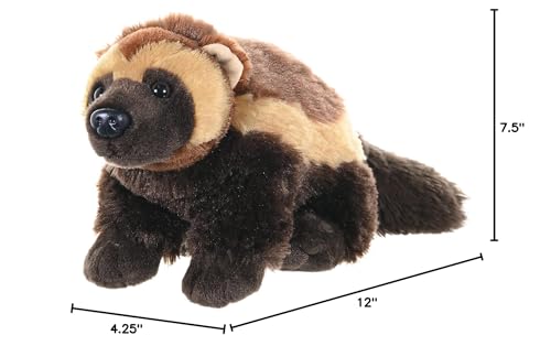 Wild Republic Wolverine Plush, Stuffed Animal, Plush Toy, Gifts for Kids, Cuddlekins 12 Inches, Multicolor