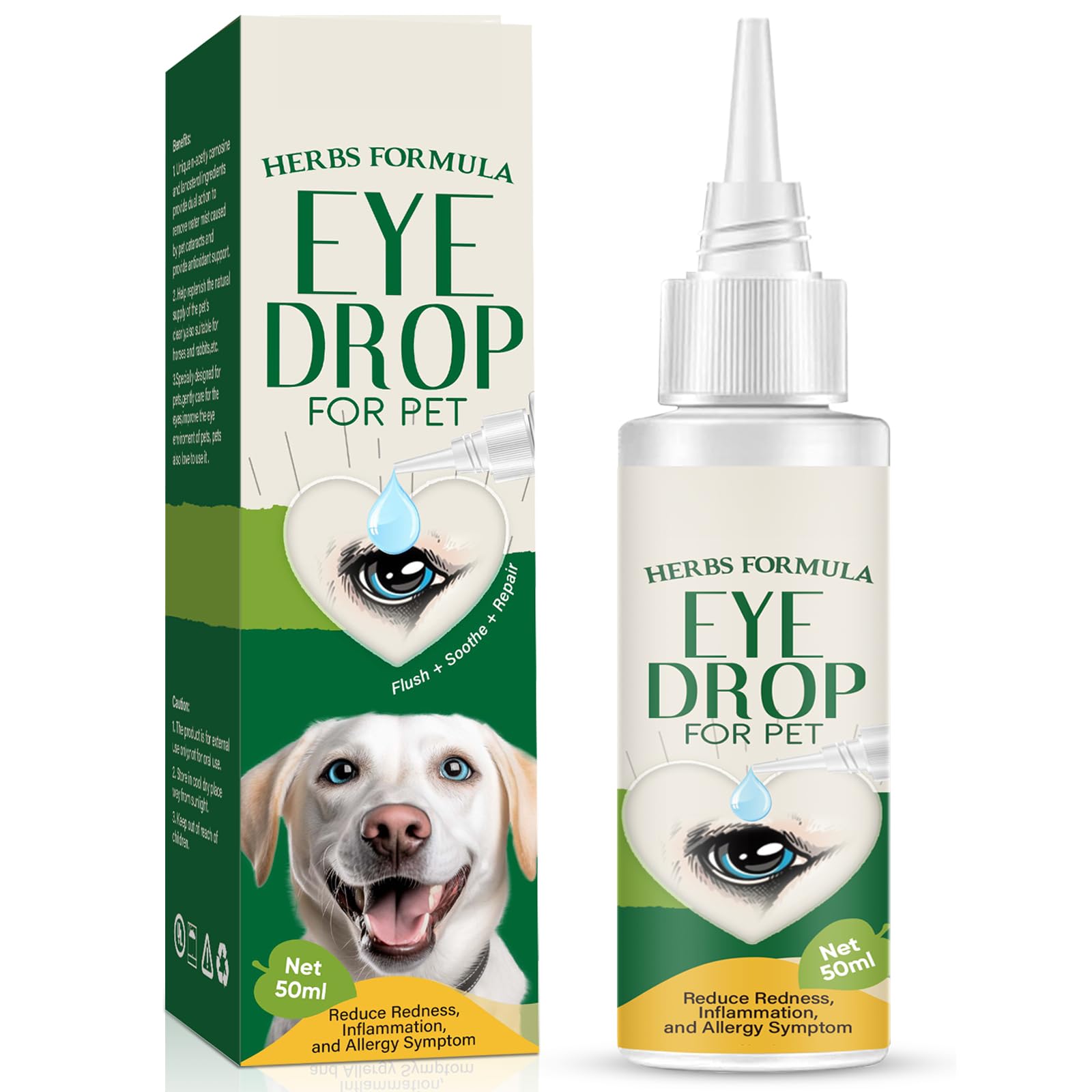JUSTSWAG Dog Eye Drops, Effective Dog Eye Drops for Dogs, Infection Treatment- Relieve Pink Eyes and Allergy Symptoms, Improve Dryness