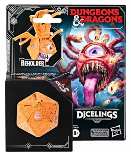 DUNGEONS & DRAGONS Dicelings Beholder Collectible D&D Monster Dice Converting Giant d20 Action Figures Role Playing Dice (F5213) Medium