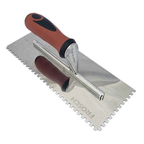 Frosch Stainless Steel Square Notch Tile Trowel (3/16" X 3/16")