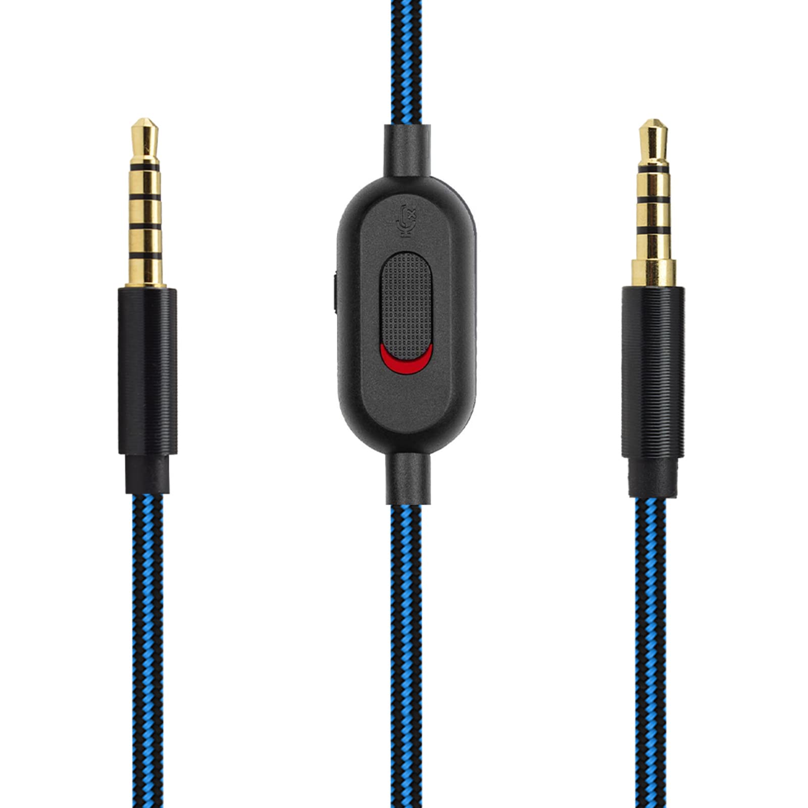 G433 Replacement Audio Cable Cord for Logitech G433 G233 G Pro G Pro X Gaming Headsets, Volume Control and Inline Mute with Tie Clip Works on PS4/PS5/Xbox One/PC (7Ft, No Inline Mic, Black)
