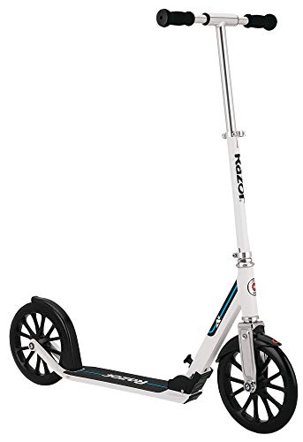Razor A6 Kick Scooter for Kids Ages 8+ - Extra-Tall Handlebars & Longer Deck, 10" Urethane Wheels, Anti-Rattle Technology, For Riders Up to 220 lbs