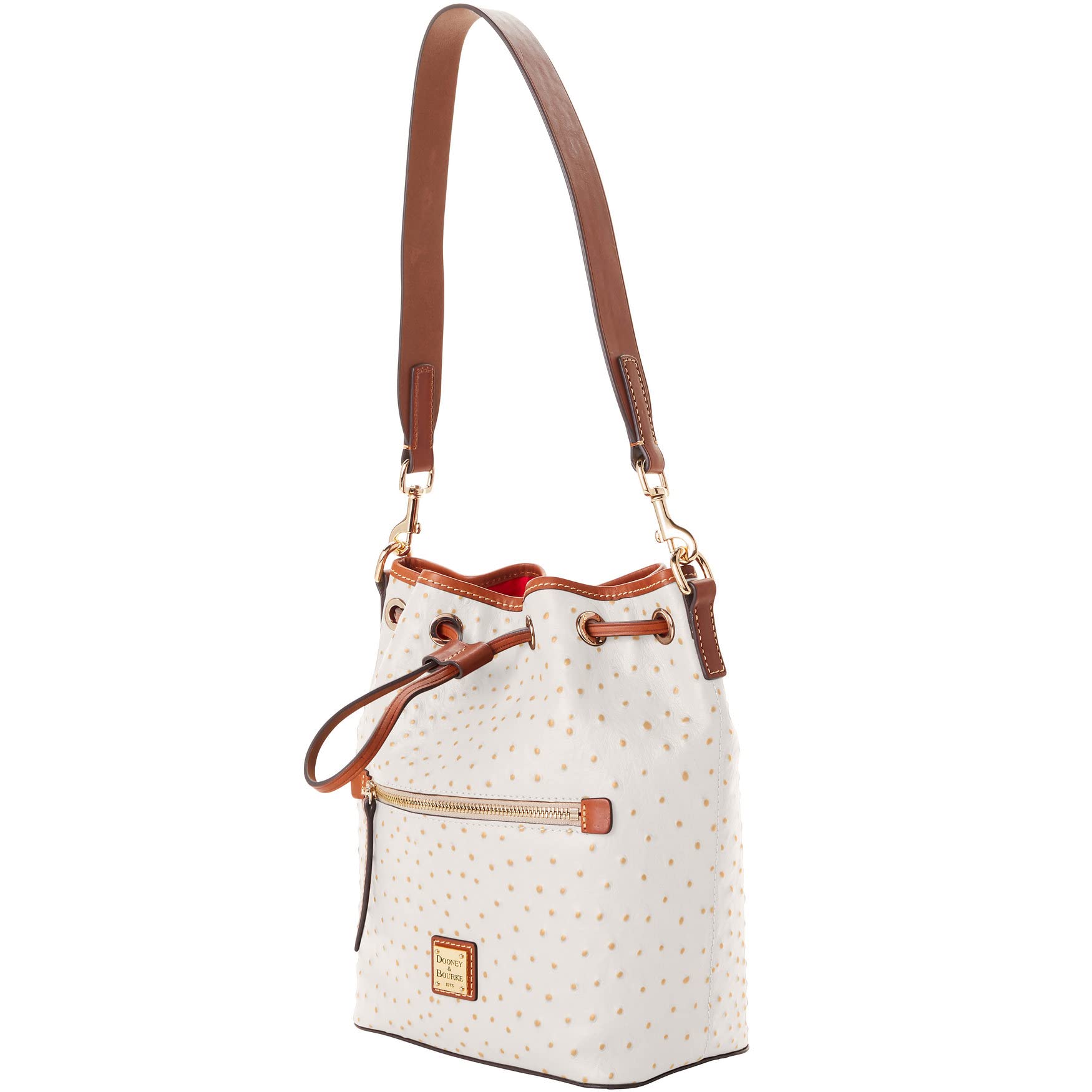 Dooney & Bourke Handbag, Ostrich Drawstring - Bone