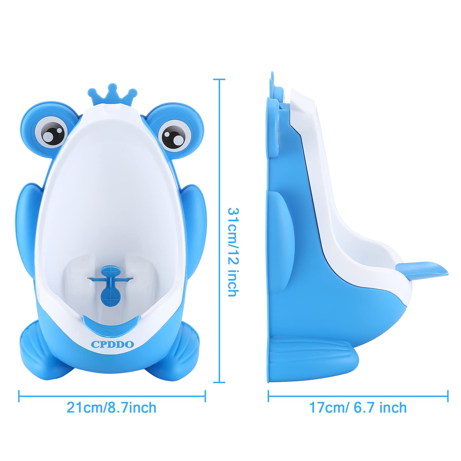 CPDDO Frog Potty Training Kids Urinal for Baby Boys (Blue)