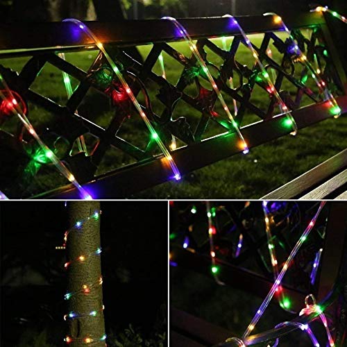 ZSMPY Fairy Lights Solar String Light, Fairy Lights 100 Lights Multicolor 8-Modes 10m Christmas Lights for Patio, Garden, Home, Wedding, Pathway, Party