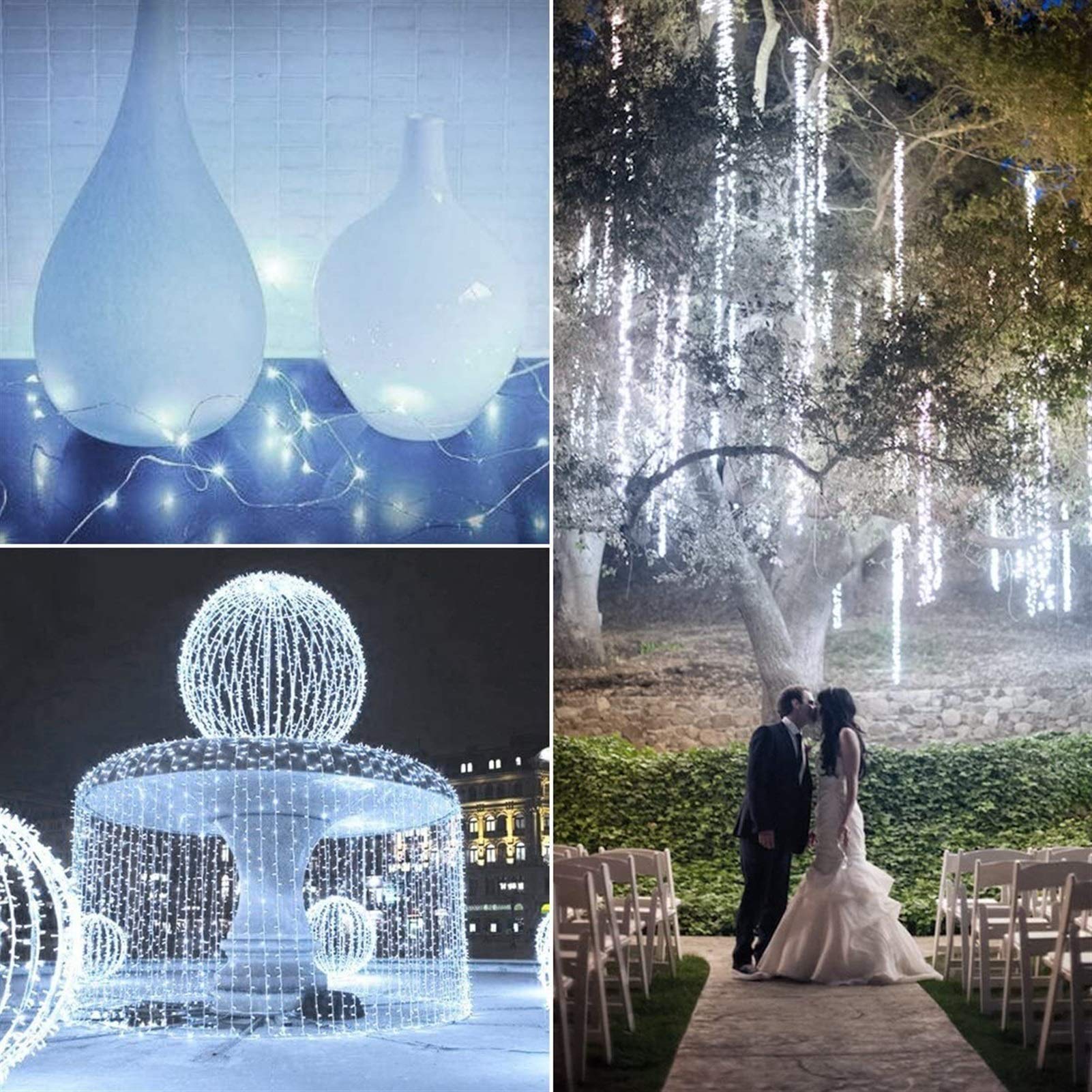 ZSMPY Fairy Lights LED Christmas Lights, Solar String Lights, Copper Wire Solar Garden Lights with 2 Modes, Waterproof Indoor/Outdoor Solar Lights for Tree, Garden, Home, Wedding, Party