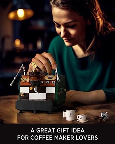 Nifeliz Coffee Machine, Semi-Automatic Espresso Machine Building Model Toy, Delightful Coffee Maker Display Set for Adult Gift Giving (426 Pieces)