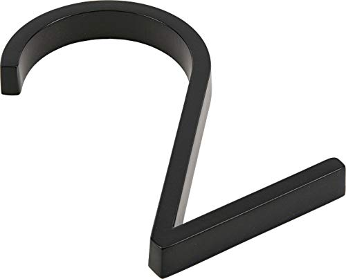 Distinctions 844712 Black Upgraded 5" Floating House Number 2