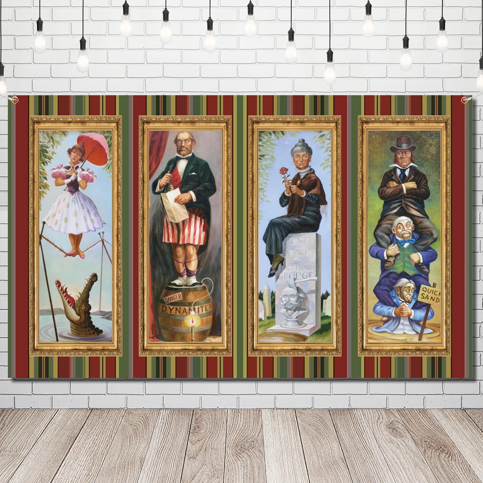 Haunted House Backdrop,Halloween Haunted Party Supplies Halloween Party Wall Hanging Background Banner for Happy Halloween Party Decoration