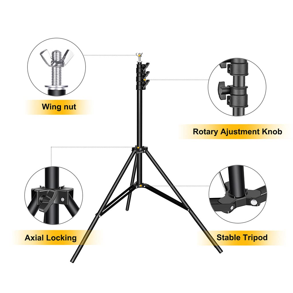 CPLIRIS Backdrop Stand for Parties, 8.5x10ft Adjustable Backdrop Support for Photoshoot, Baby Shower Backdrop Stand with Spring Clips, Sandbag, Backdrop Clip and Carry Bag