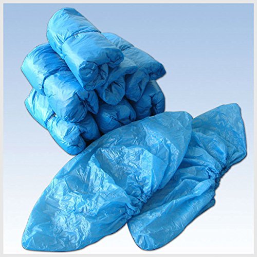 Disposable Shoe & Working Boot Covers Waterproof Durable Non-Slip Resistant Polypropylene for Offices Indoor Carpet Protection Universal Size by P&P Medical Surgical 100 (50 pairs)