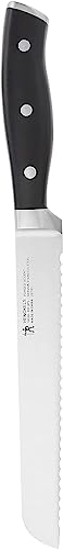 HENCKELS Forged Accent Razor-Sharp 7-inch Hollow Edge Santoku Knife, White Handle, German Engineered Informed by 100+ Years of Mastery, Black