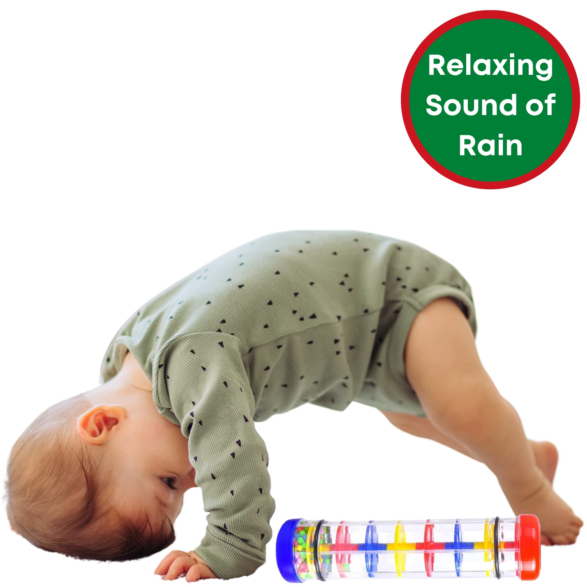 Rainmaker Baby Toys for 6 to 12 Months - ๐๐๐ฌ๐ญ๐๐ซ ๐๐๐ฌ๐ค๐๐ญ ๐๐ญ๐ฎ๐๐๐๐ซ๐ฌ ๐๐จ๐ซ ๐๐ข๐๐ฌ & Toddlers for Sensory & Hand-Eye Coordination with Giftable Box - Rain Stick Musical Instrument