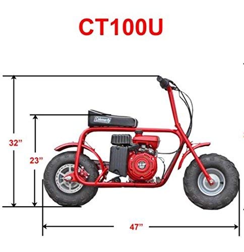 Coleman Powersports CT100U Gas Powered Trail Mini-Bike | 98cc/3.0HP | Red