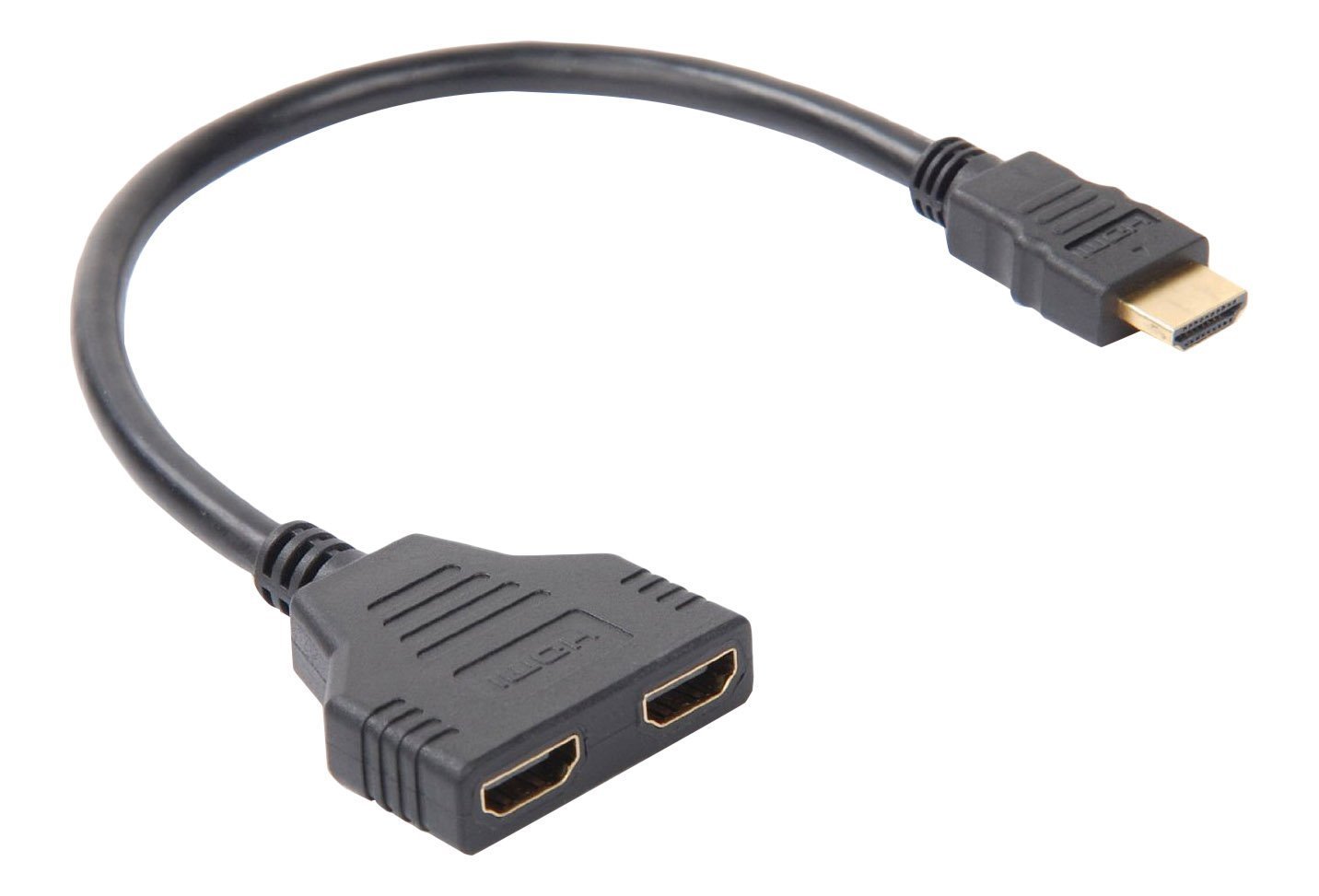 CHENDUOMI 1080P HDMI Switch Male to 2 HDMI Female 1 in 2 Out Splitter Black Cable Adapter Converter